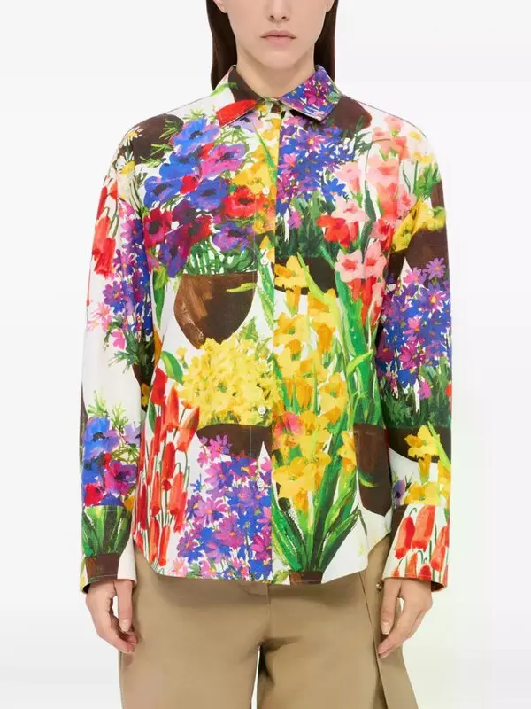MSGM Floral Print Shirt