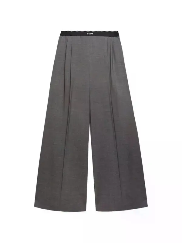 MSGM Logo-print Trousers - Grey