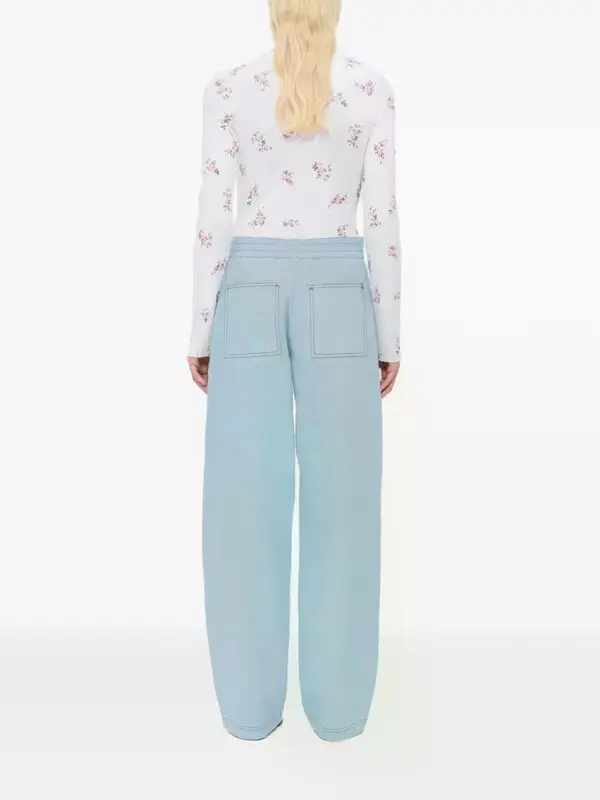 MSGM Logo-embroidered Straight Leg Jeans
