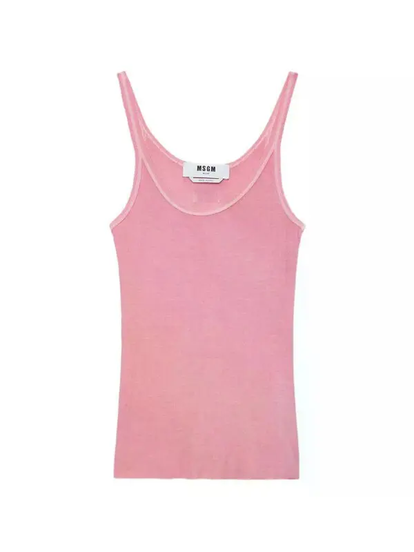 MSGM Scoop-neck Tank Top - Pink
