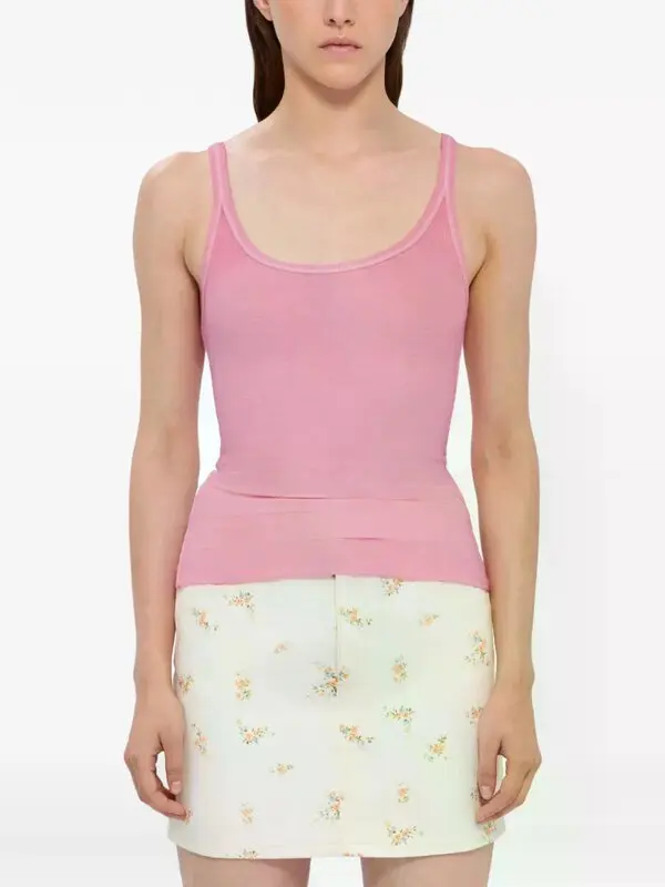 MSGM Scoop-neck Tank Top - Pink