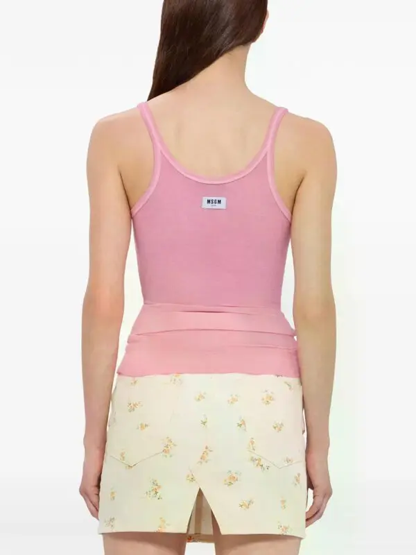 MSGM Scoop-neck Tank Top - Pink