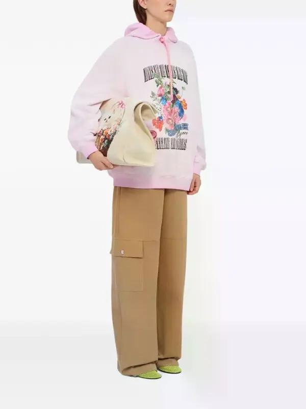 MSGM Floral-print Hoodie