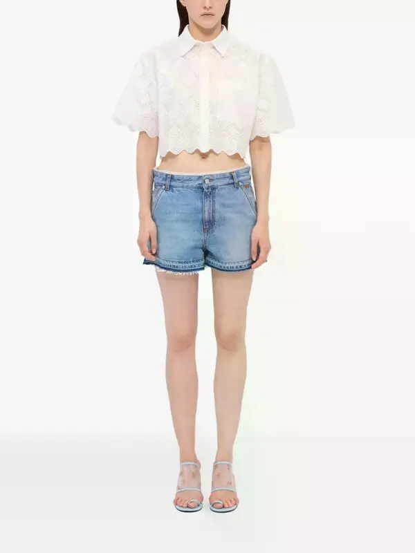 MSGM Frayed Hem Shorts