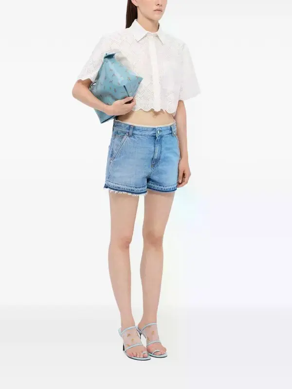 MSGM Frayed Hem Shorts