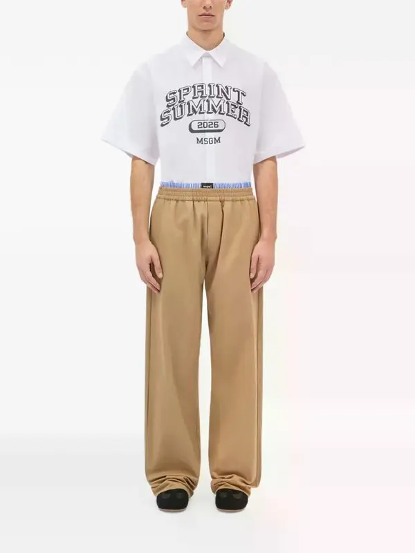 MSGM Elasticated-waist Trousers