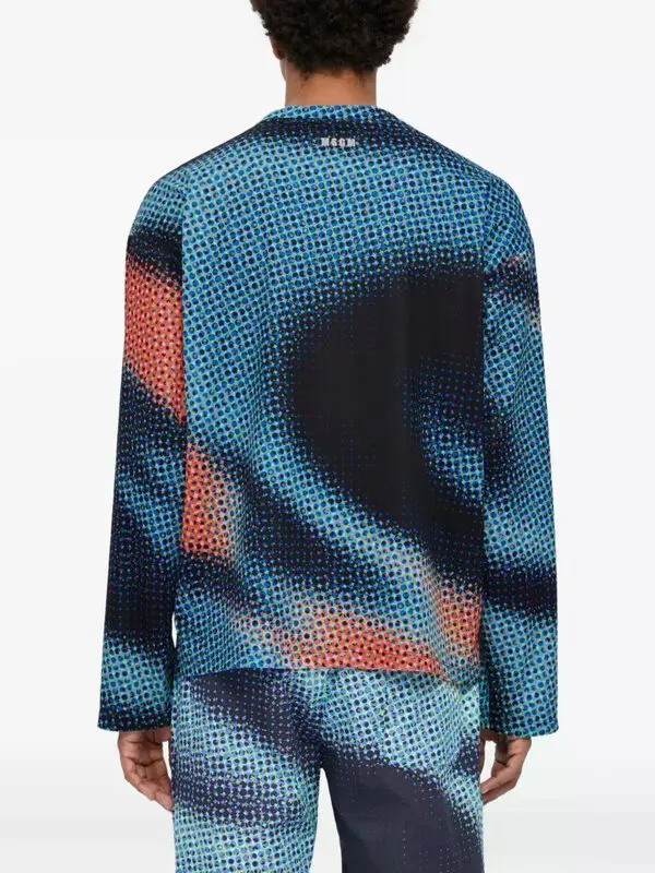 MSGM Dot-print Long-sleeve T-shirt