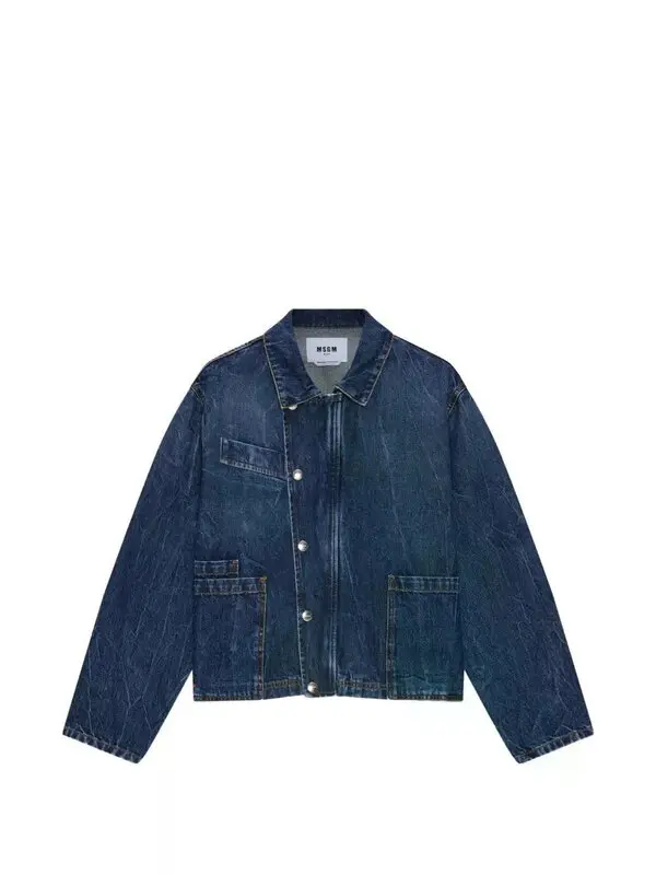 MSGM Patch-pocket Denim Jacket - Blue