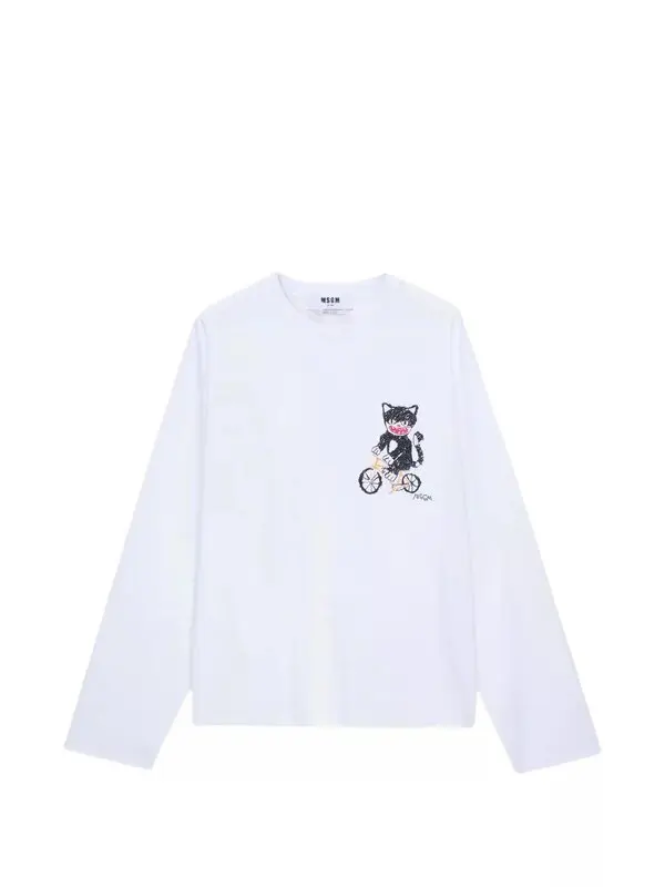MSGM Graphic-print T-shirt - White