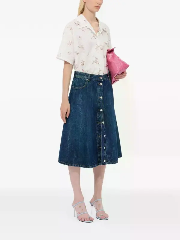 MSGM A-line Midi Skirt
