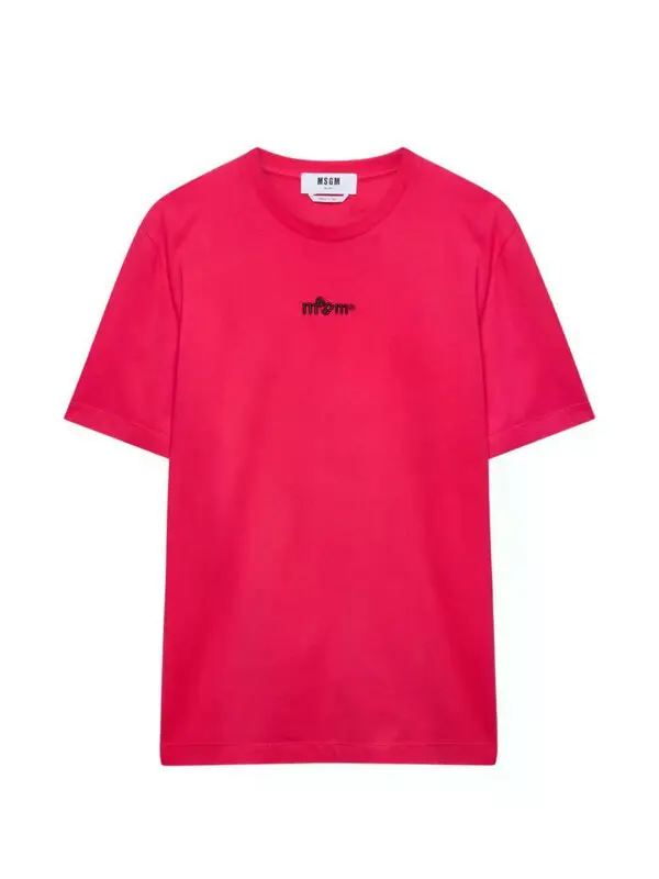 MSGM Embroidered-logo T-shirt