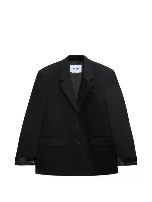 MSGM Buttoned Blazer With Embellished Details