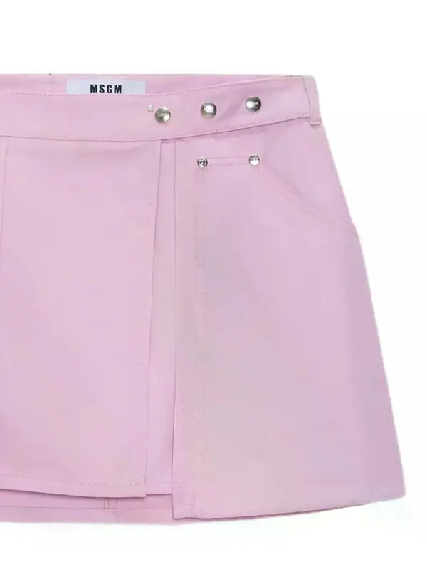 MSGM Button Trim Mini Skirt