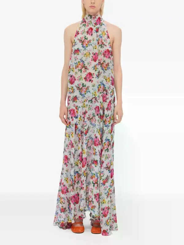 MSGM Floral-pattern Maxi Dress