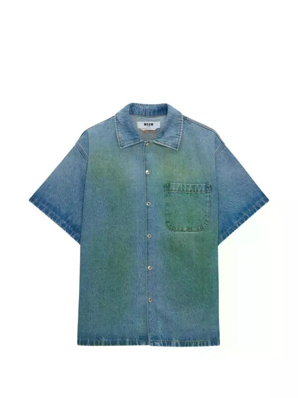 MSGM Pocket Short-sleeve Shirt - Blue