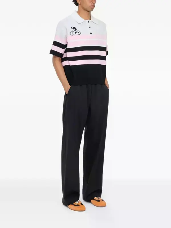 MSGM Striped Polo Shirt