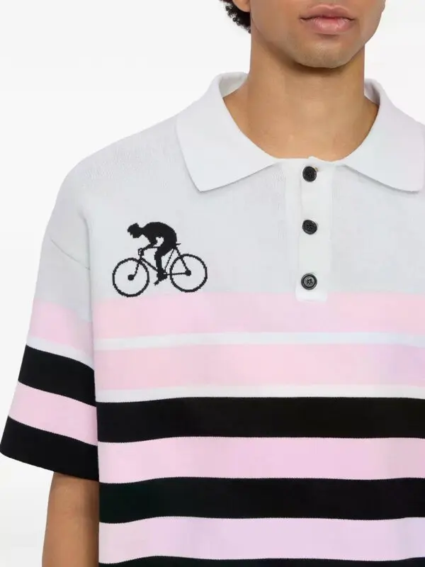 MSGM Striped Polo Shirt