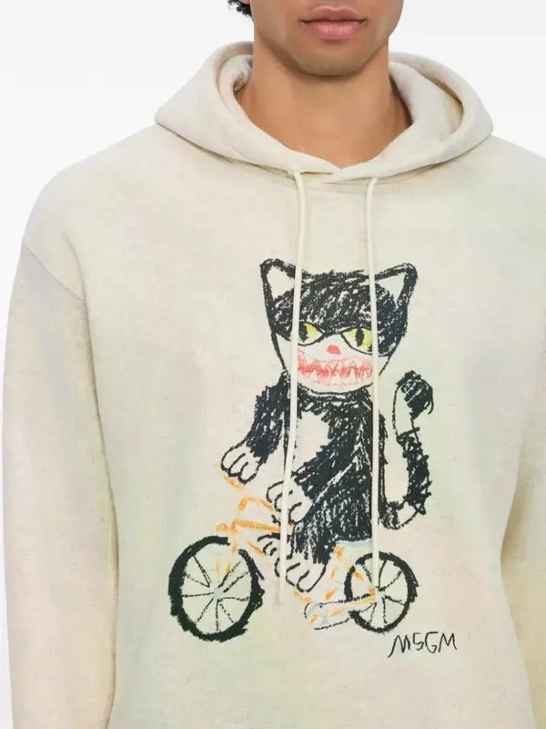 MSGM Graphic-print Hoodie