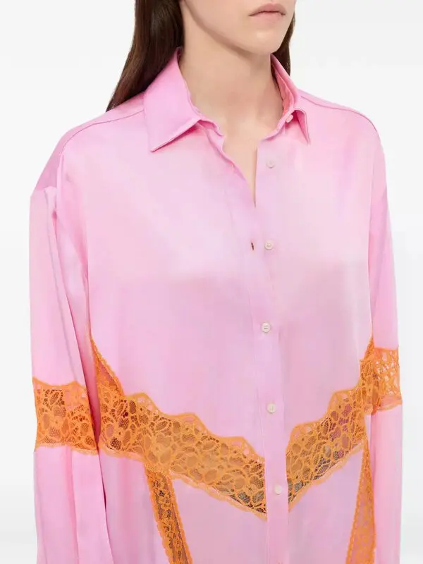 MSGM Lace Panel Shirt