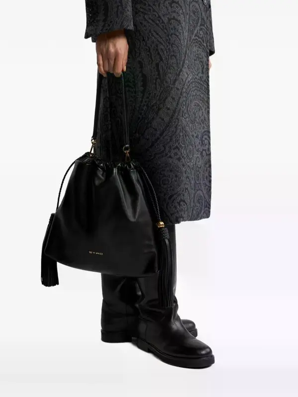 Etro Medium Kalispera Bag With Tassels - Black