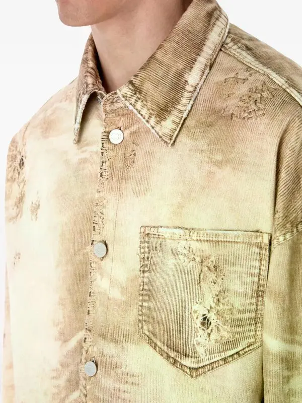 Camper Distressed Denim Shirt - Neutrals