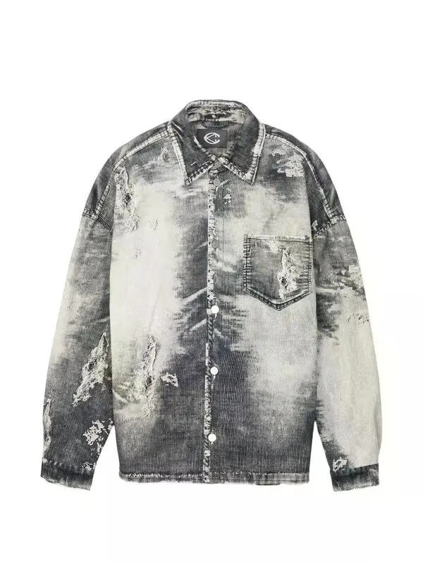 Camper Distressed Denim Shirt - Grey