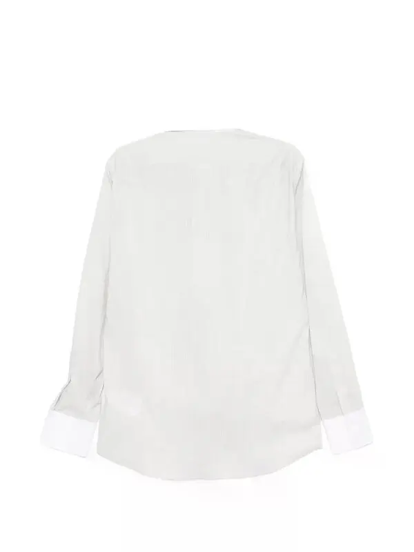 Karl Lagerfeld Contrast Collar Embroidered Shirt - Grey