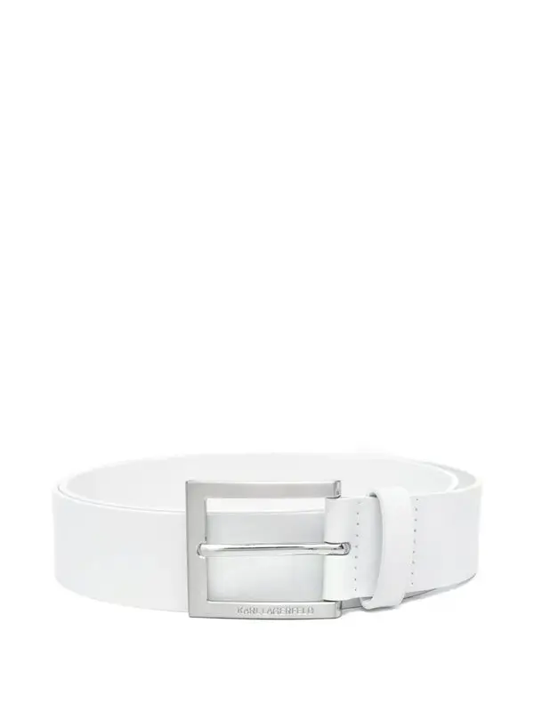 Karl Lagerfeld Leather Belt - White