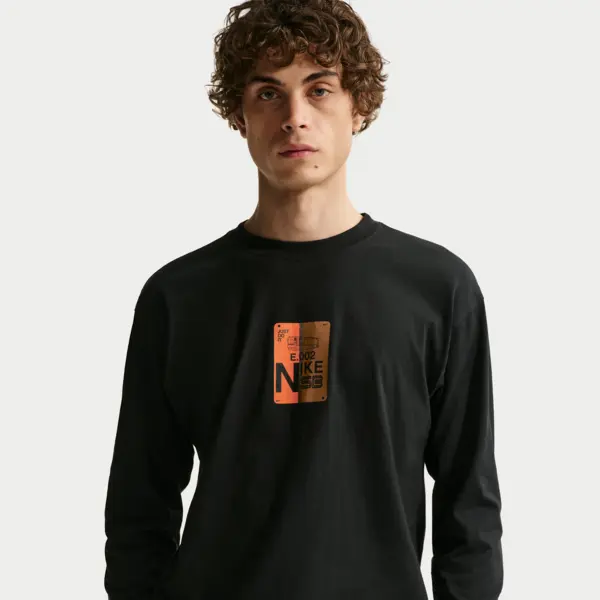 Nike Sb Long-sleeve Loose Skate T-shirt - Black