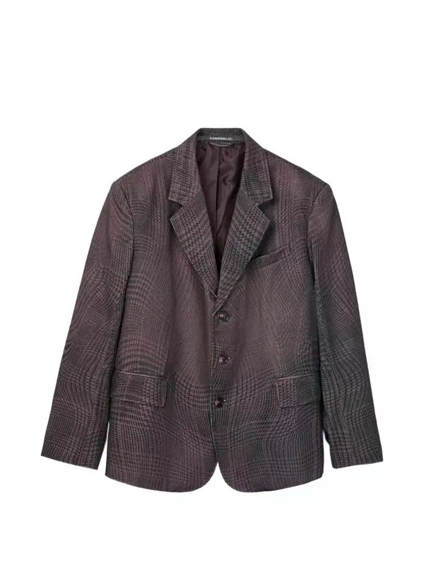 Camper Checked Blazer - Purple