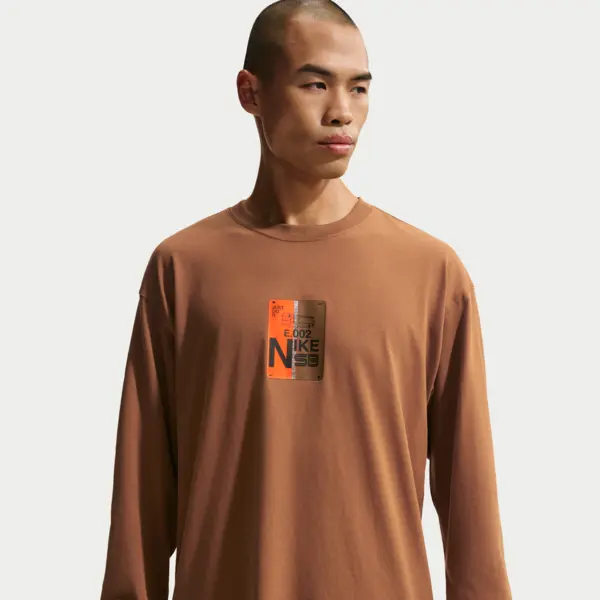 Nike Sb Long-sleeve Loose Skate T-shirt - Brown