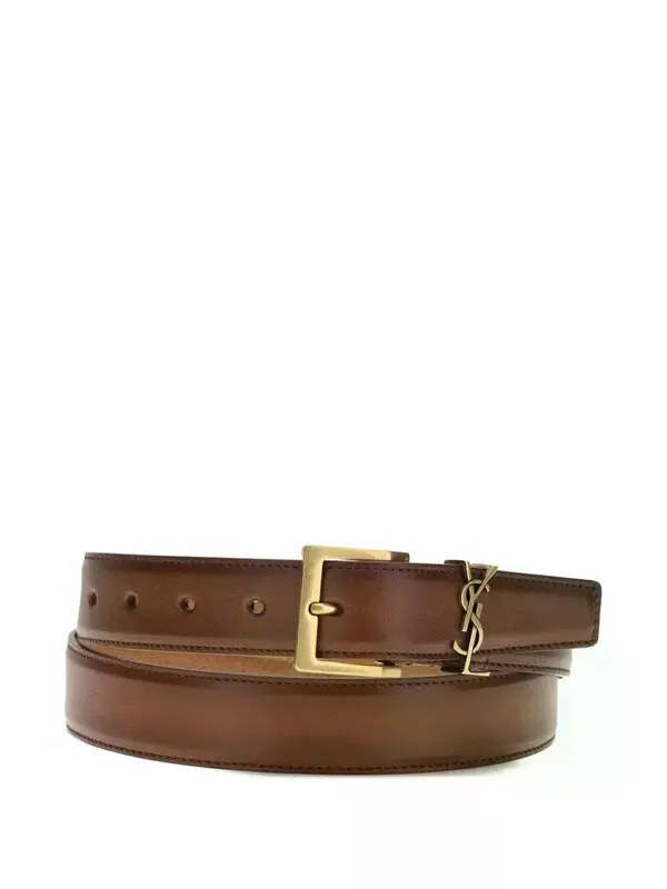 Saint Laurent Cassandre Leather Belt
