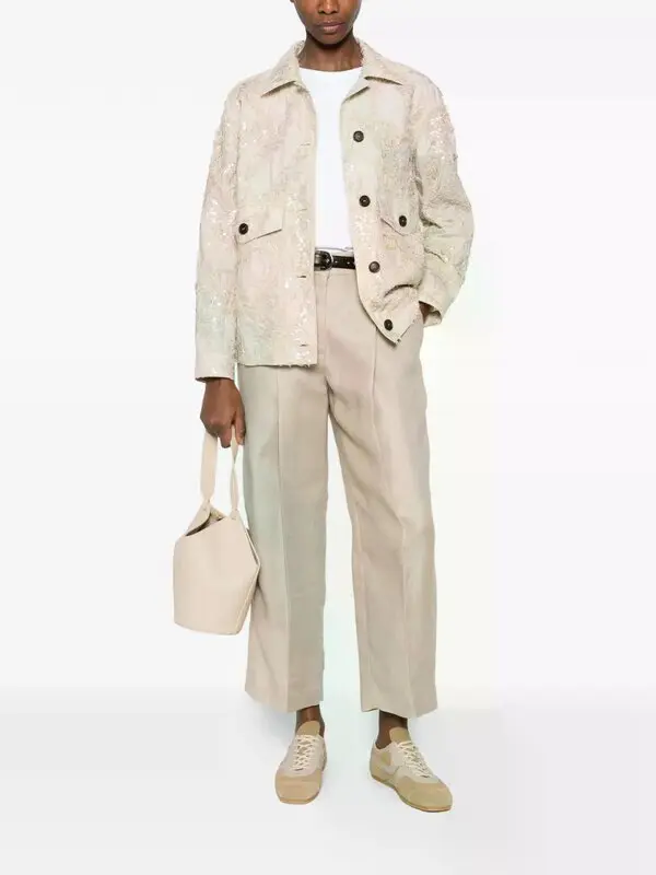 Brunello Cucinelli Sequin-embellished Jacket - Neutrals