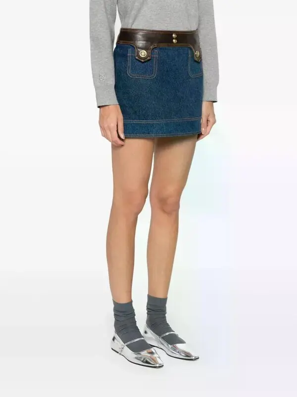 Sandro Denim Mini Skirt - Blue