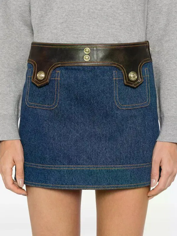 Sandro Denim Mini Skirt - Blue