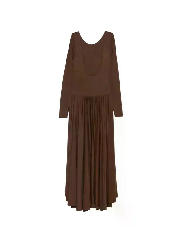 PNK Long-sleeve Pleated Maxi Dress