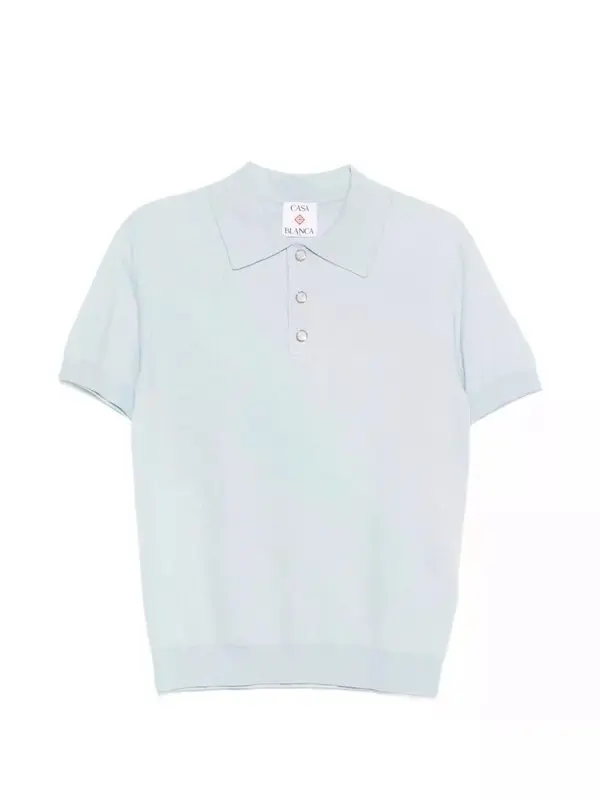 Casablanca Monogram Pointelle Polo Shirt