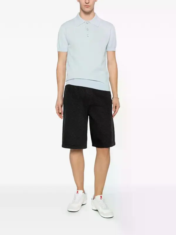 Casablanca Monogram Pointelle Polo Shirt