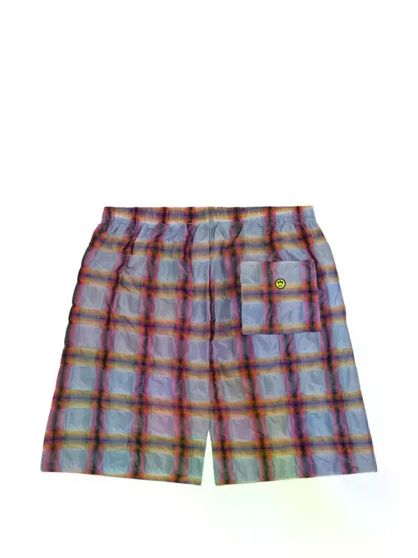BARROW Checked Patch Shorts