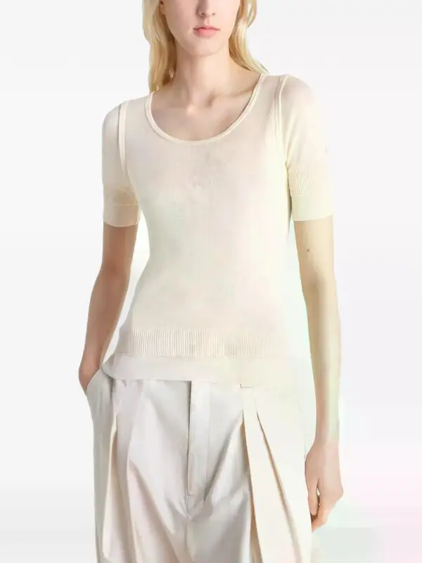 LEMAIRE Trompe L'oeil Short-sleeve T-shirt - Neutrals