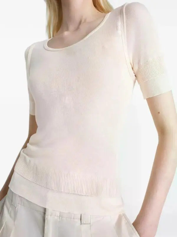 LEMAIRE Trompe L'oeil Short-sleeve T-shirt - Neutrals