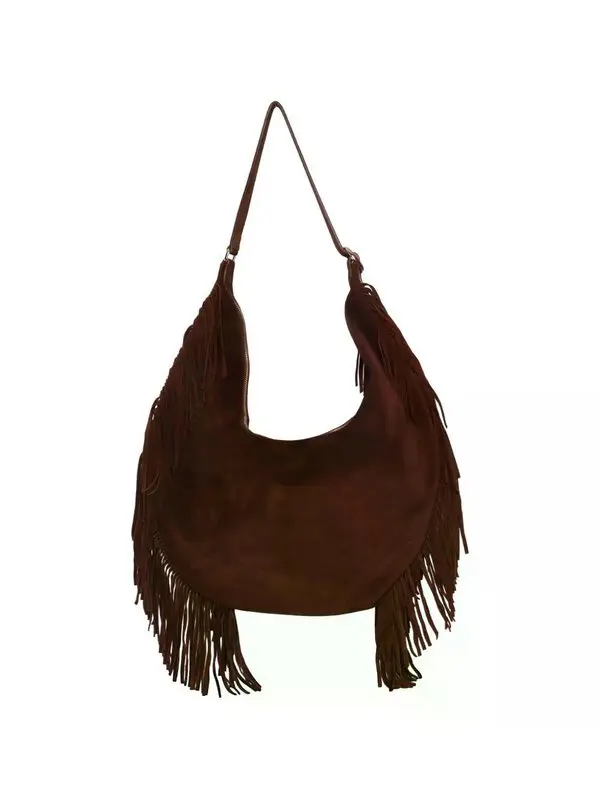 ORTIGNI Isola Leather Shoulder Bag With Fringe