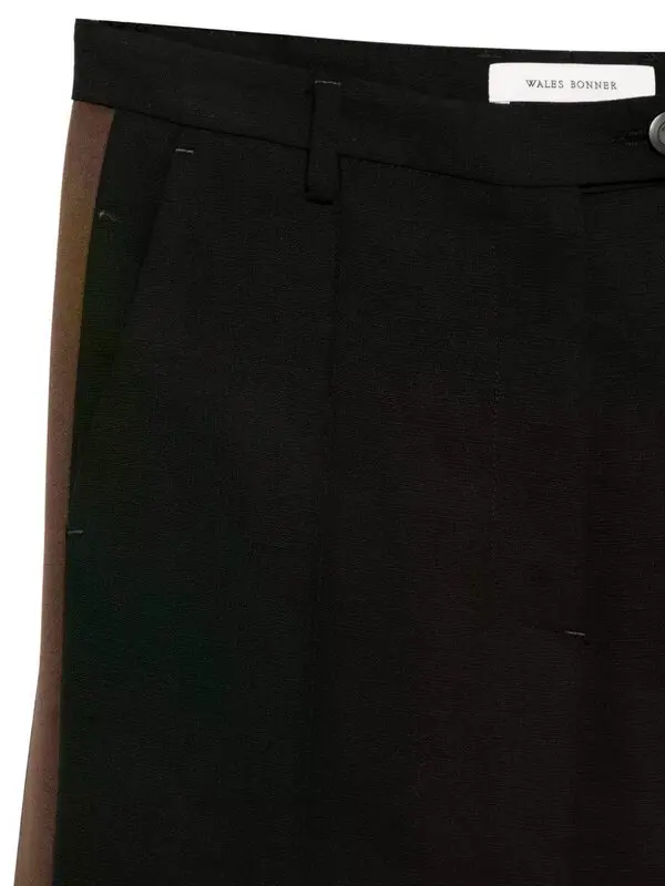 WALES BONNER Logo-embroidered Stripe Trousers
