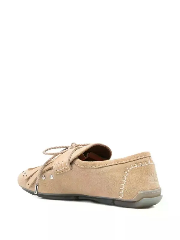 WALES BONNER Montego Tie-detail Loafers - Neutrals
