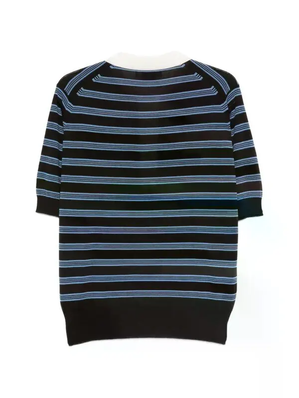 WALES BONNER Striped Polo Shirt
