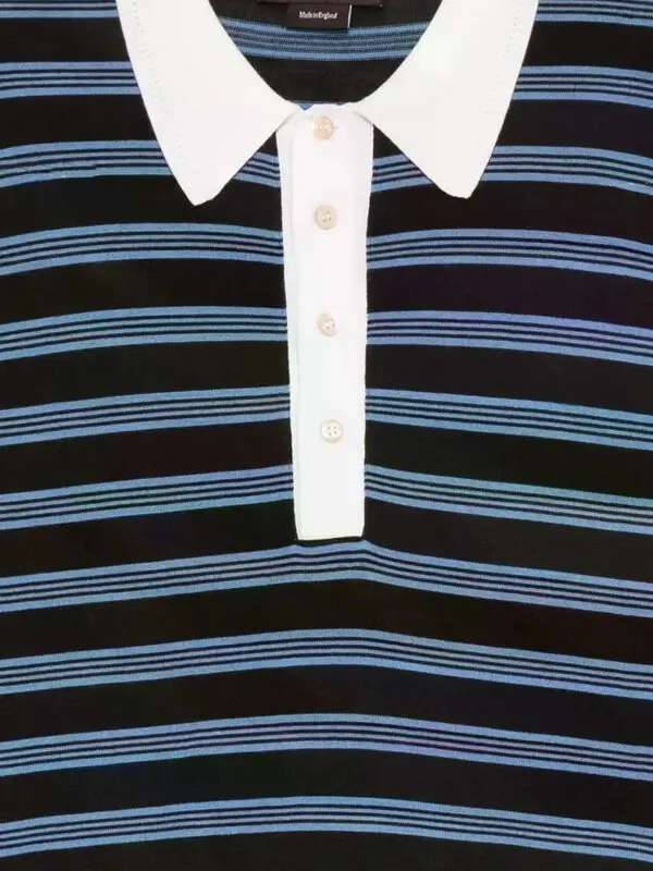 WALES BONNER Striped Polo Shirt