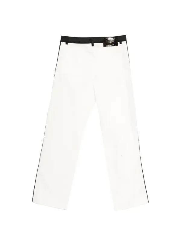 WALES BONNER Belt-loop Logo-patch Trousers