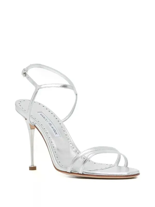 Manolo Blahnik 70mm Leather Sandals