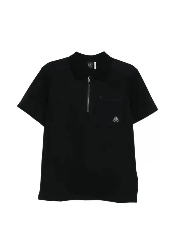 Moose Knuckles Zip-fastening Pocket Polo Shirt - Black