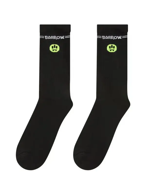 BARROW Logo-graphic Socks - White